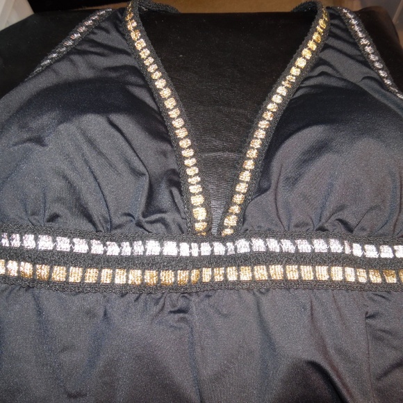 La Blanca | Swim | La Blanca Ribbongoldsilver Halter Tankini Top | Poshmark
